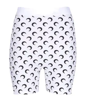 MARINE SERRE Crescent Printed Mini Shorts - Multicolor