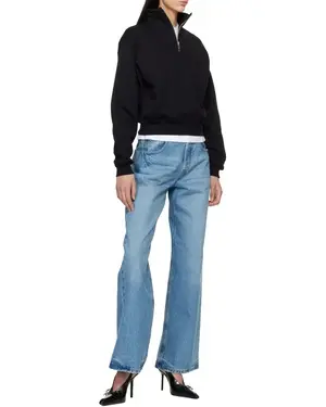Jacquemus Grosgrain Zipped-rollneck Sweatshirt