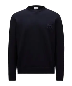 Moncler Logo Embroidered Long-sleeved Sweater