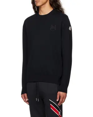 Moncler Logo Embroidered Long-sleeved Sweater