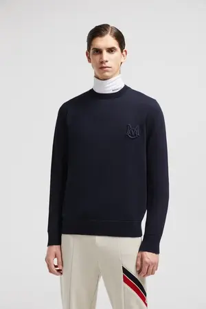 Moncler Logo Embroidered Long-sleeved Sweater