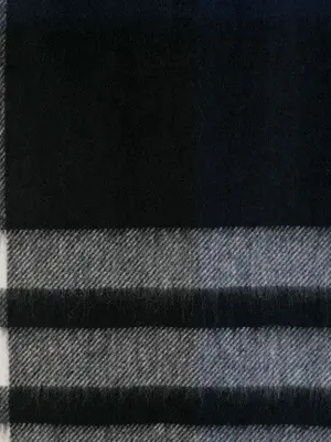 Mulberry Check-pattern Fringe-detailing Scarf