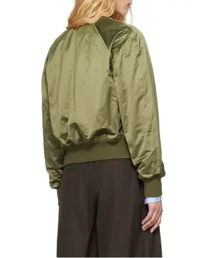 AMI Paris Satin De Coeur Bomber Jacket