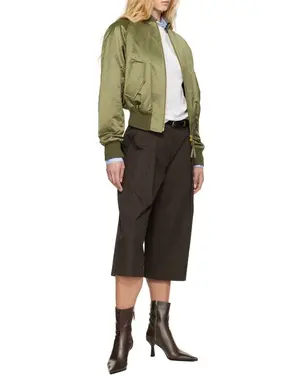 AMI Paris Satin De Coeur Bomber Jacket
