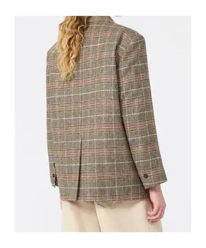 Max Mara Prince Of Wales Check Wool Single-breasted Blazer