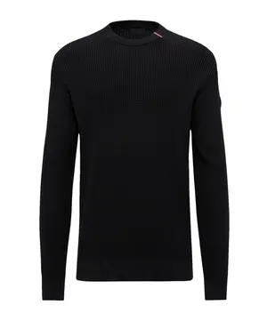 Moncler Logo Patch Crewneck Jumper - Black