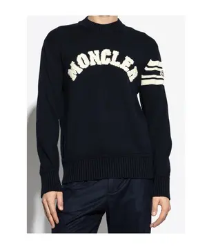 Moncler Logo Detailed Crewneck Jumper
