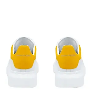 Alexander McQueen Oversized Lace-up Sneakers - White/yellow