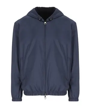 Loro Piana Zip-up Hooded Reversible Bomber Jacket