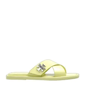 Tory Burch Leather Slides - Yellow