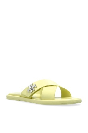 Tory Burch Leather Slides - Yellow