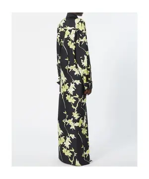 Sportmax Floral Print Long Sleeve Maxi Dress