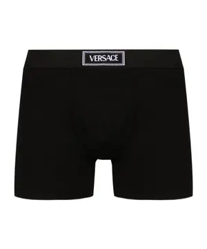 Versace 90s Vintage Logo Ribbed Long Trunks