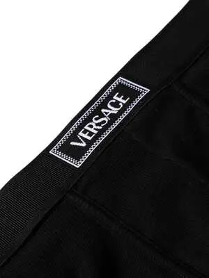 Versace 90s Vintage Logo Ribbed Long Trunks