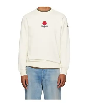 Moncler Crew Neck Long Sleeve Sweatshirt - Beige