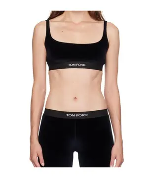 TOM FORD Stretch Lustrous Velour Signature Bralette