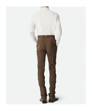 Bottega Veneta Crushed Wool Slim Trousers