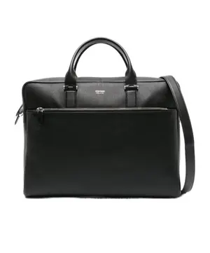 TOM FORD Logo Embossed Zipped Messenger Bag
