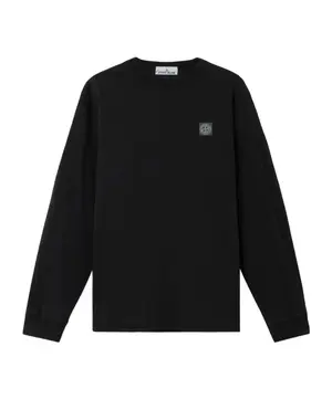 Stone Island Compass-patch Long-sleeve T-shirt - Black