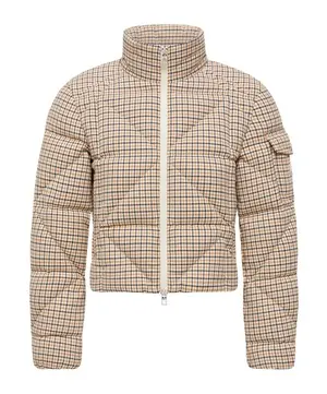 Moncler Keros Quilted Short Down Jacket - Nude