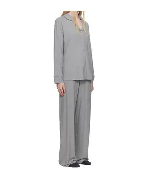 SKIMS Long Sleeve Button Pajama Set - Gray