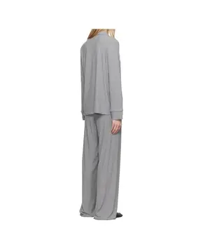 SKIMS Long Sleeve Button Pajama Set - Gray