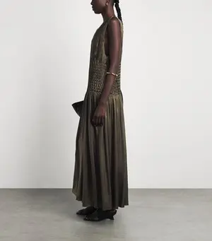 Khaite Silk Nola Midi Dress