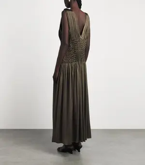 Khaite Silk Nola Midi Dress