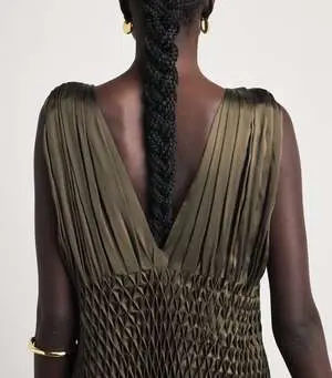 Khaite Silk Nola Midi Dress