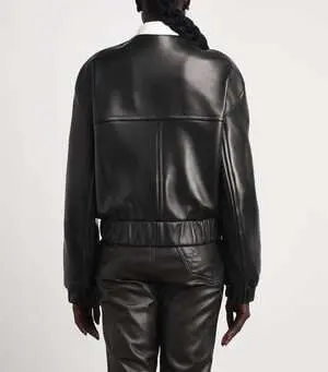 Khaite Leather Cordan Jacket