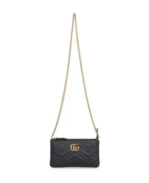 Gucci Gg Marmont Mini Quilted Chain Bag
