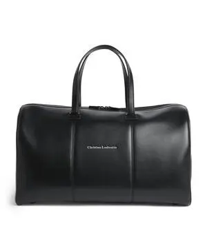 CHRISTIAN LOUBOUTIN Tactical Leather Duffle Bag - Black