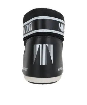 Moon Boot Icon Logo Printed Lace Up Boots - Black