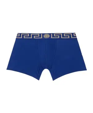 Versace Greca Cotton Boxer Briefs - Blue