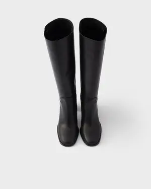 Prada Leather Knee High Boots