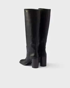 Prada Leather Knee High Boots