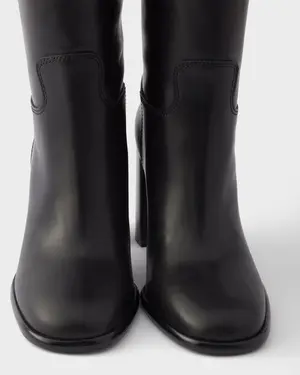 Prada Leather Knee High Boots