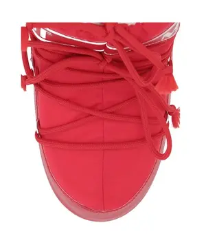 Moon Boot Logo Lace-up Snow Boots - Red