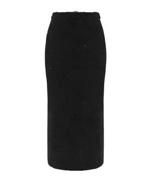 Bottega Veneta Lurex Detailed Knitted Skirt