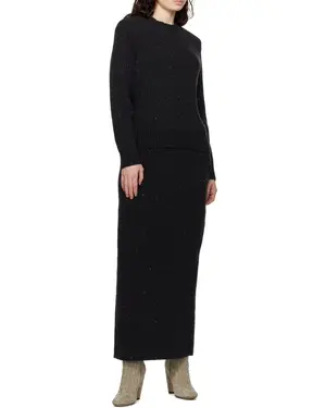 Bottega Veneta Lurex Detailed Knitted Skirt