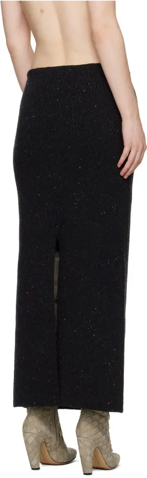 Bottega Veneta Lurex Detailed Knitted Skirt