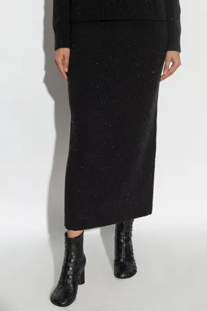 Bottega Veneta Lurex Detailed Knitted Skirt
