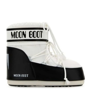 Moon Boot Icon Logo Printed Lace-up Boots - White