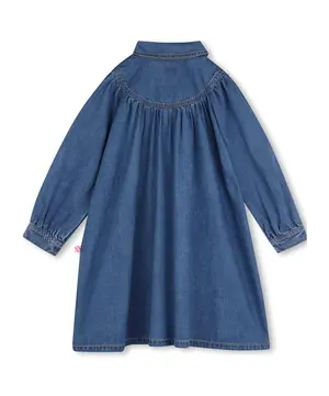 BILLIEBLUSH Embellished Gathered Denim Dress