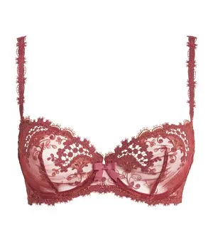 Simone Perele Lace Wish Half-cup Bra - Pink