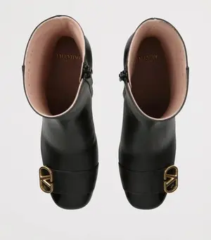 Valentino Garavani Leather Veeside Ankle Boots 60