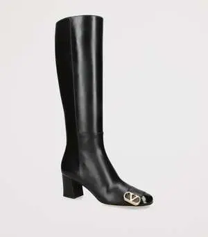 Valentino Garavani Veeside Leather Knee-high Boots 70