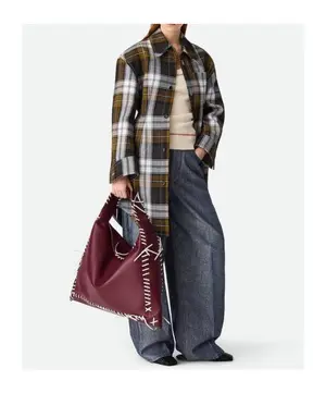 Bottega Veneta Structured Cotton Check Coat