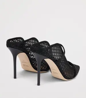 MALONE SOULIERS Sequin Mesh Maureen Heeled Mules 100
