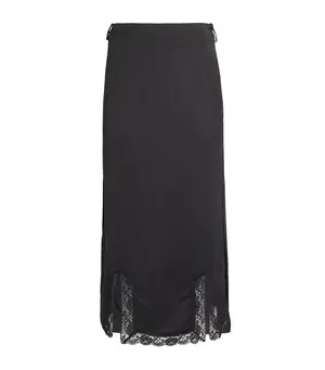 Sandro Lace-detail Midi Skirt